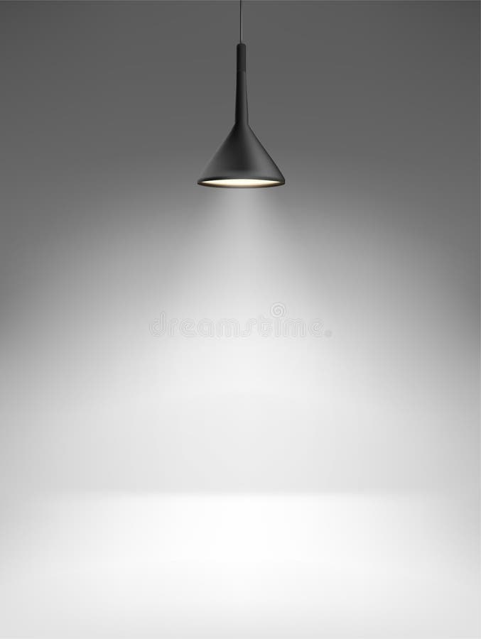 Empty room with one lamp stock vector. Illustration of copy - 217630226