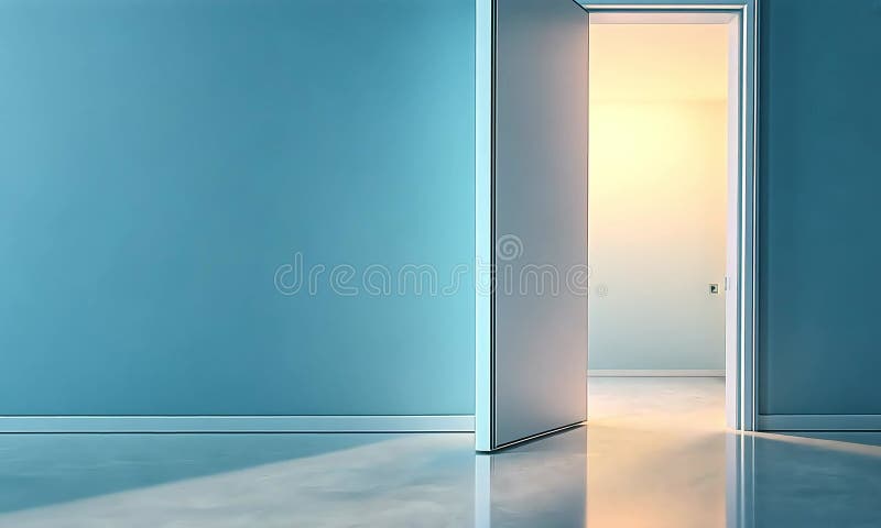 Empty Room with Open Door To Bright Light Stock Footage - Video of ...
