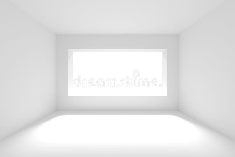 Empty Room with Open Window Stock Illustration - Illustration of ...