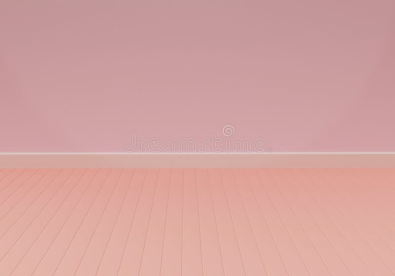 Empty Room with Pink Wall and Floor Stock Illustration - Illustration ...