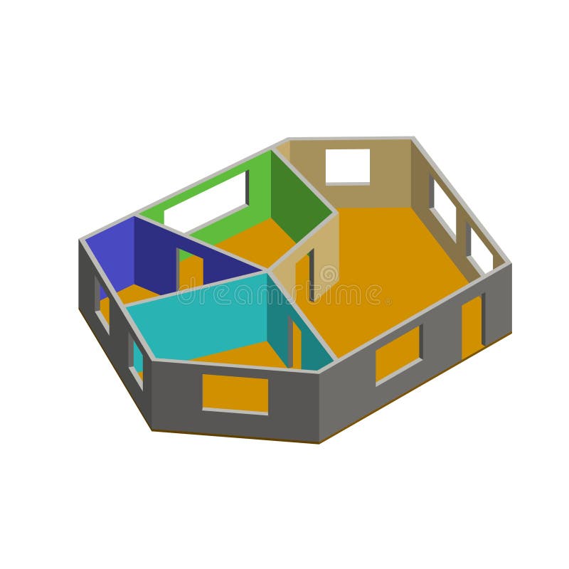 Empty Floor Room Plan 3d Stock Illustrations – 1,521 Empty Floor Room ...
