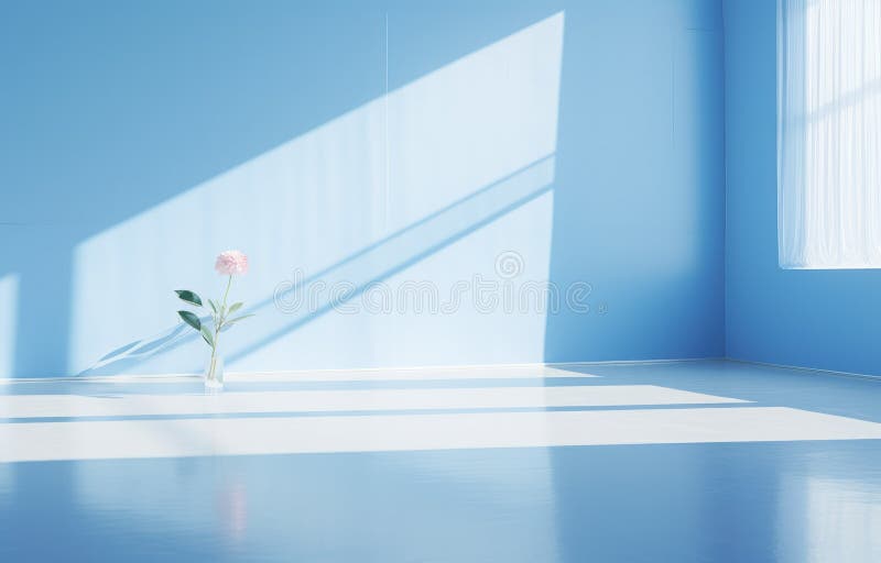 Empty Room with Rays of Light, Minimalist Design of Relaxing Atmosphere ...