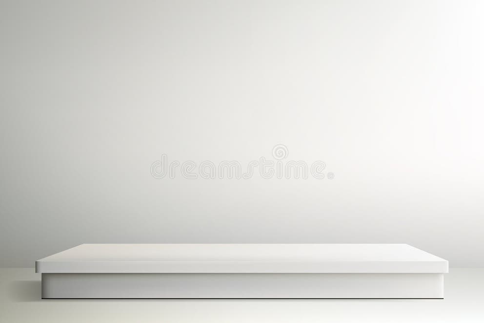 Empty Room with Realistic Light 3d Rectangular Podium for Product ...