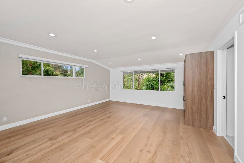 Empty Room in a Renovated Los Angeles Home Stock Image - Image of ...