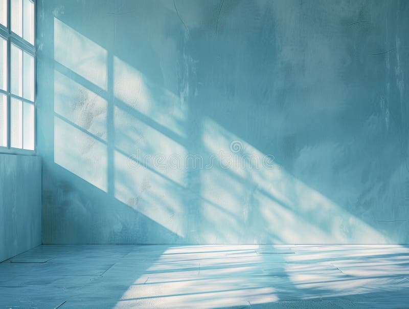 Empty Room with Shadow and Light Stock Image - Image of room, simple ...