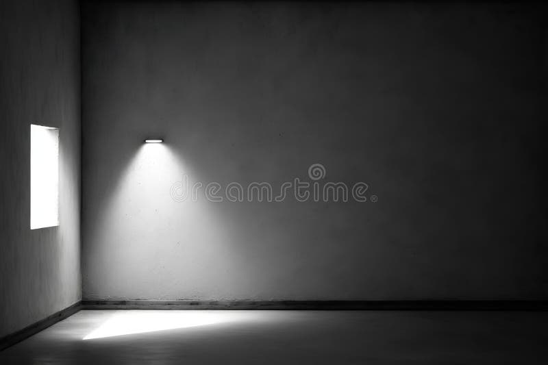Empty Room with Shadow on the Wall and Light from the Window. Stock ...