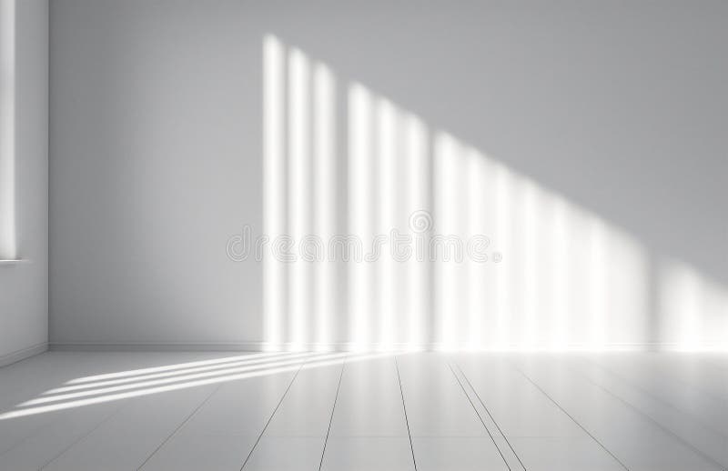 Empty Room with Shadows of Window. Stock Illustration - Illustration of ...