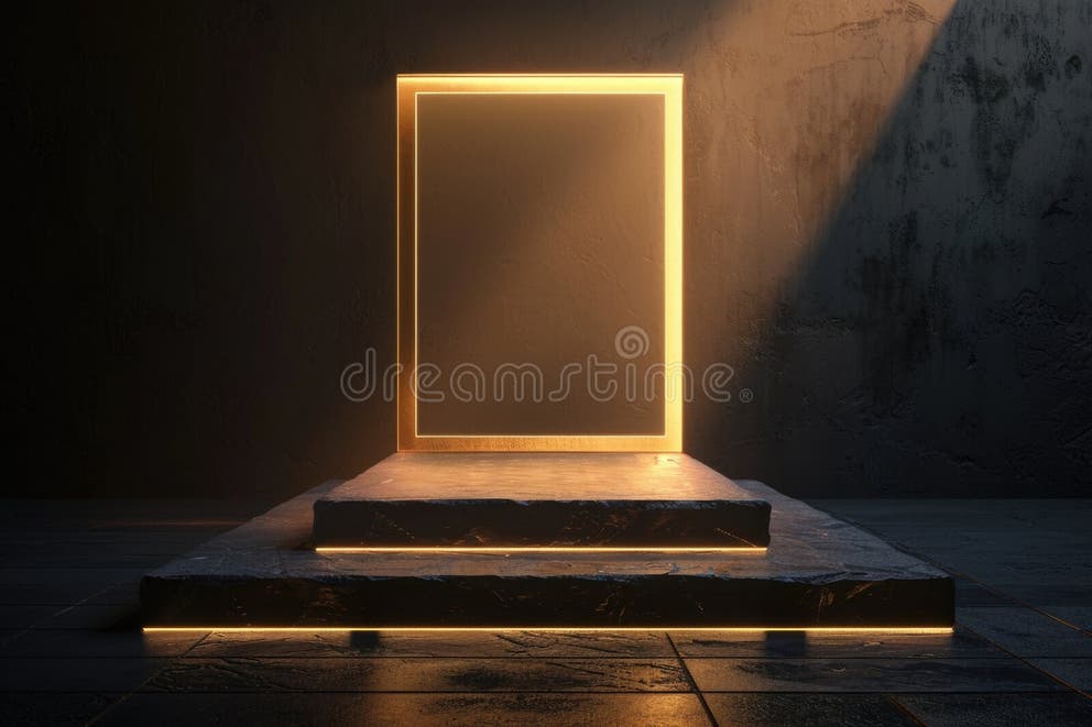 An Empty Room with a Single Light Source Entering from the Doorway ...