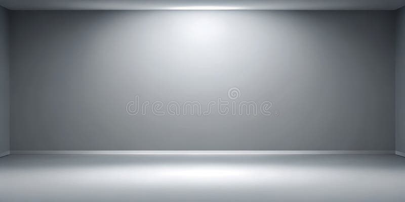 Empty Room with a Single Light Source a Minimalist 3D Render Stock ...