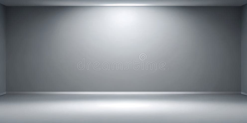 Empty Room with a Single Light Source a Minimalist 3D Render Stock ...