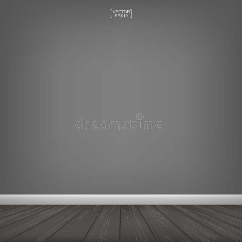 Empty Room Space with Gray Wall Background. Stock Vector - Illustration ...