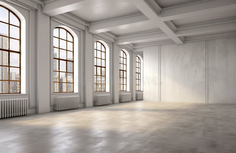 Empty Room Space for Your Imagination Stock Illustration - Illustration ...