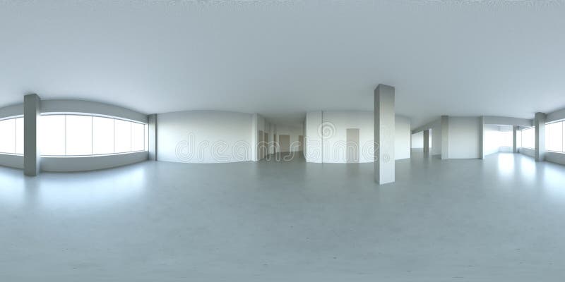Spherical Panorama of the Interior, 3D Illustration, Render Stock ...