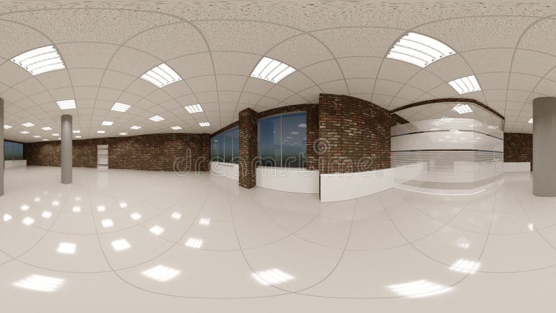 Spherical Panorama of the Interior, 3D Illustration, Render Stock ...