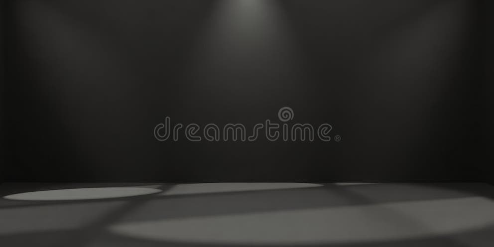 Empty Room with Spotlight and Shadows Stock Illustration - Illustration of spotlight, shadows ...