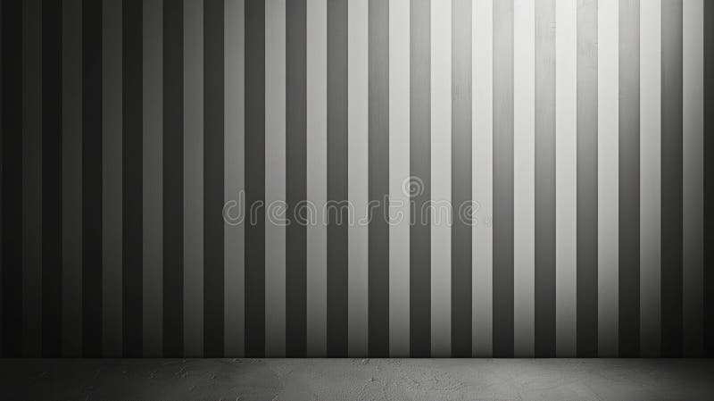 Empty Room with Striped Wall and Floor Stock Photo - Image of decor ...