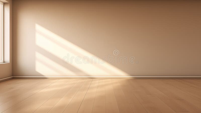 Empty Room. Sun Rays Come through the Window Stock Illustration ...
