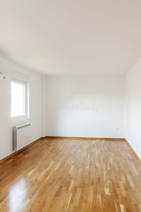 Empty Room with Two Windows Stock Image - Image of living, sunlight ...
