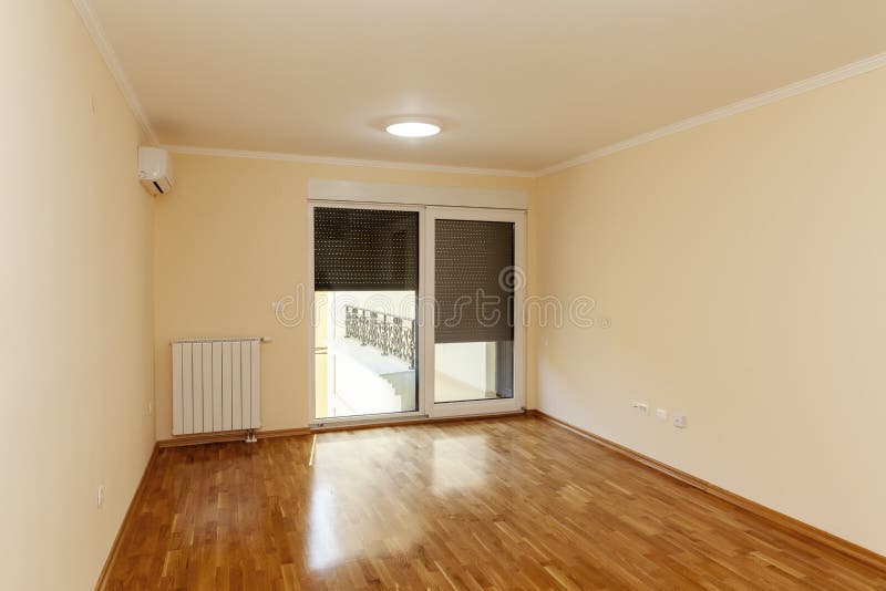 Empty Room with Two Windows Stock Image - Image of design, light: 215047067