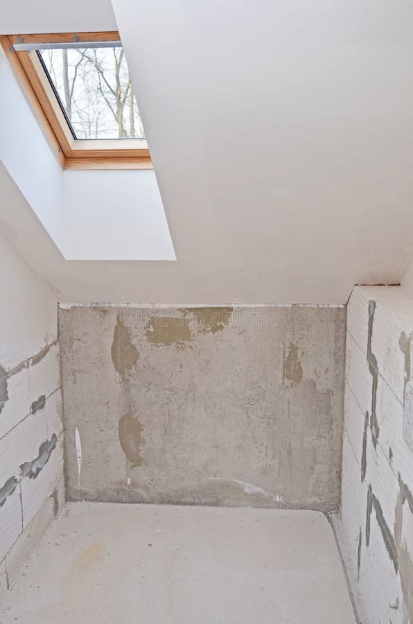 Empty Room Under Construction Stock Image - Image of empty, bricks ...