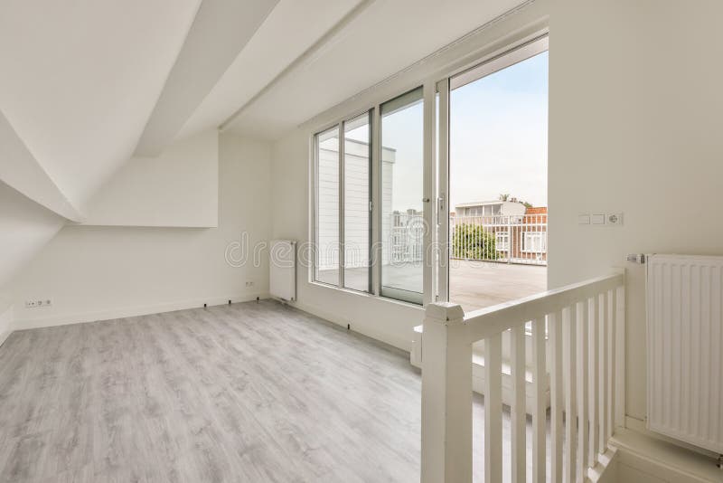 An empty room in the upper stock image. Image of classic - 241746649