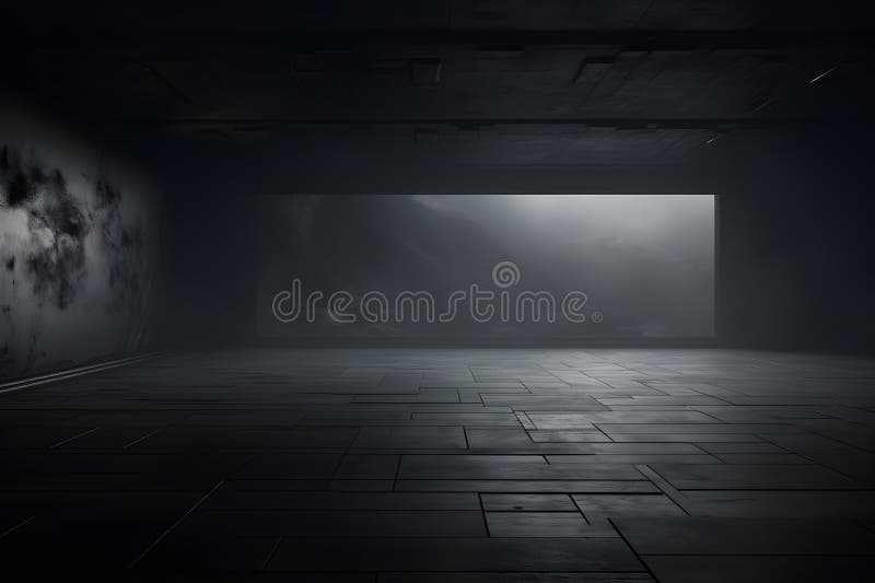 Empty Room with a Wall and Light Studio Room, Dark Interior Texture for ...