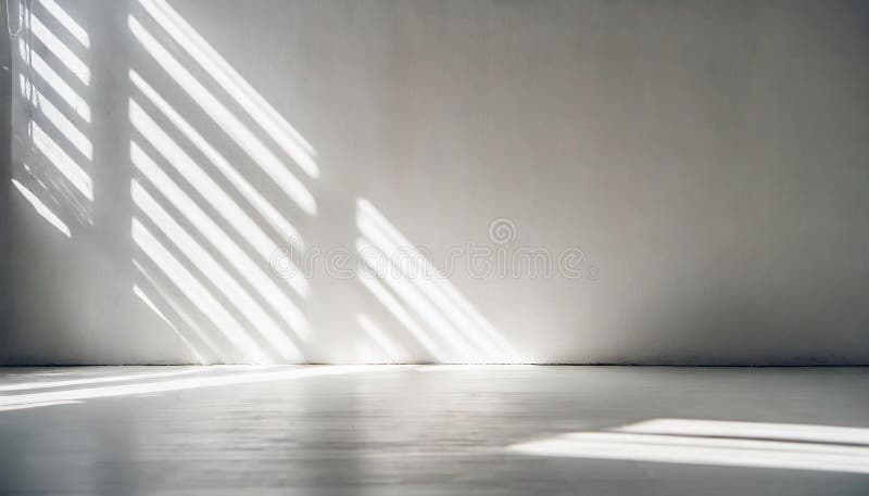 Empty Room Wall White Background for Product Presentation with Shadow ...