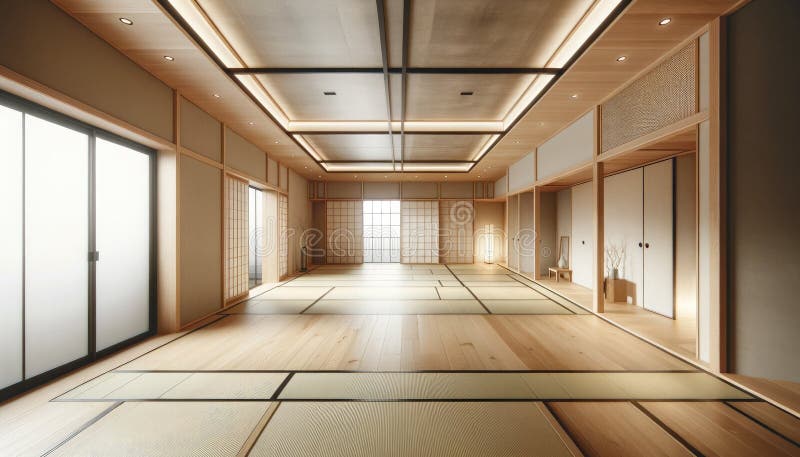 Empty Room and Wall and Wooden Floor with Interesting with Glare from ...