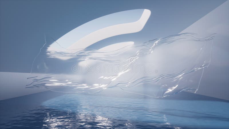 Empty Room with Water Inside, 3d Rendering Stock Footage - Video of ...