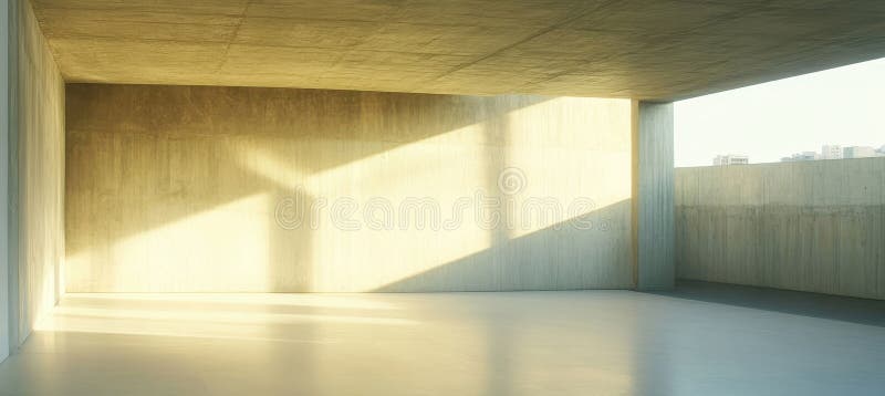 Empty Room, White Wall with Soft Light Streaks and Shadow. Minimalist ...