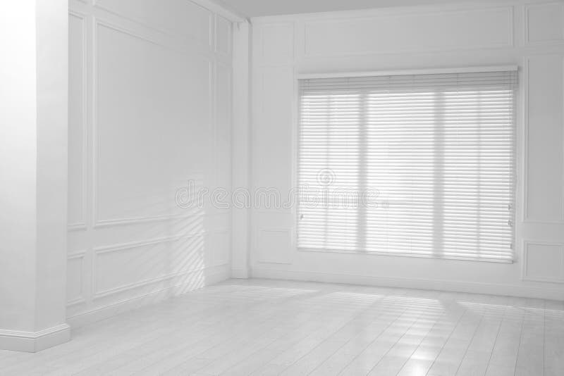 Empty Room with White Walls, Large Window and Wooden Floor Stock Image ... Empty Room with White Walls, Large Window and Wooden Floor Stock Image ...