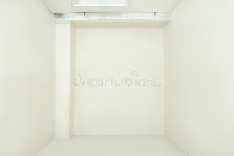 Empty Room with White Walls and Window Stock Image - Image of ...