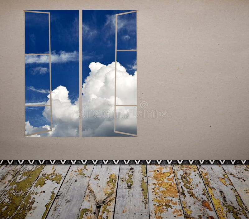 Empty room with window stock photo. Image of background - 19567732