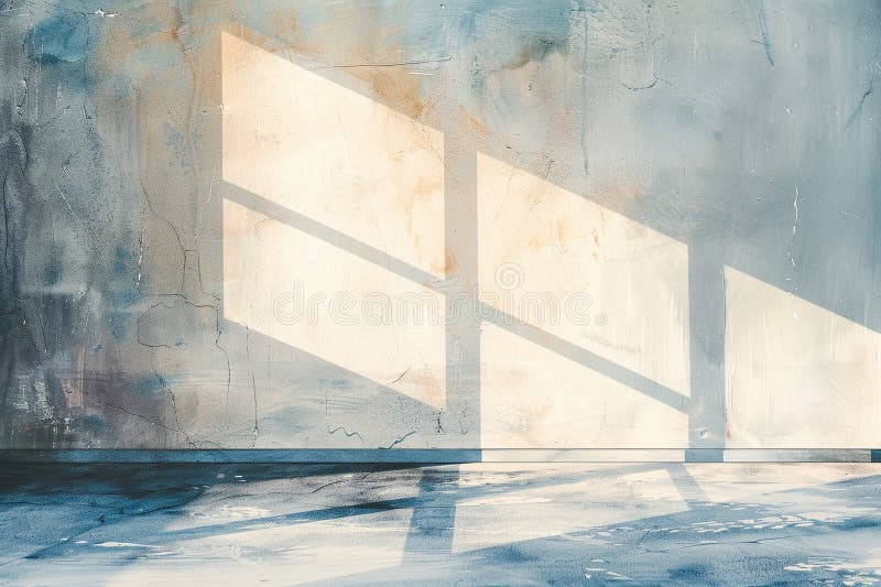 Sunlight through Window in Abandoned Room Stock Illustration ...