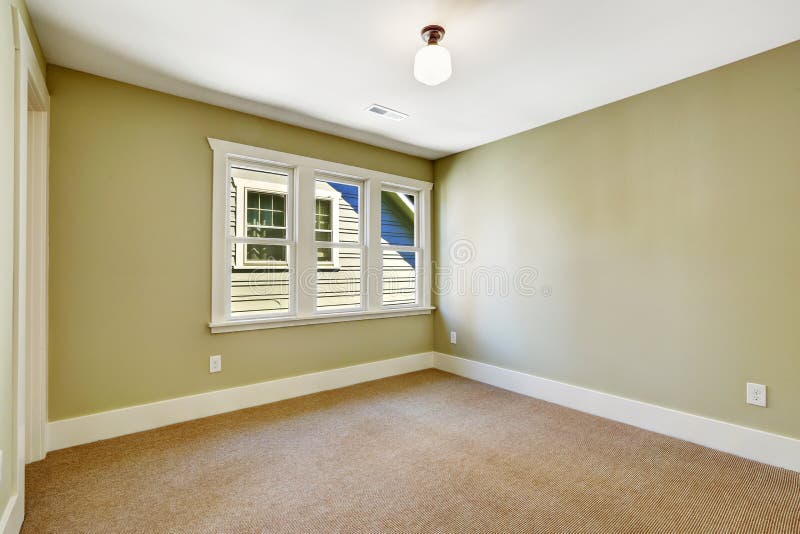 Simple Empty Room with Lots of Space and Carpet. Stock Photo - Image of ...