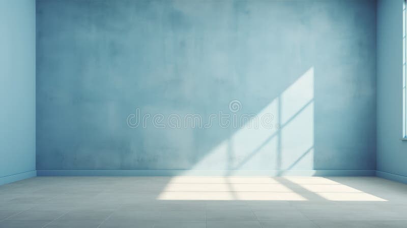 Empty Room with a Window, Sun Rays Stock Illustration - Illustration of ...