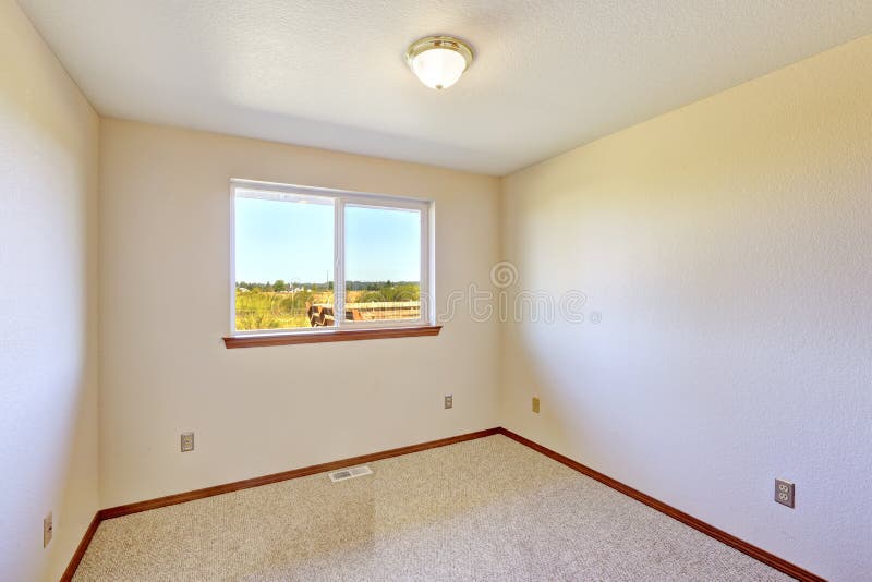 Empty Room with Window View Stock Image - Image of window, carpet: 44684471