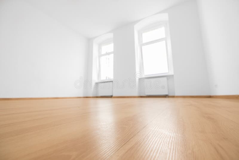 Empty Room, Wooden Floor in New Apartment Stock Image - Image of ...