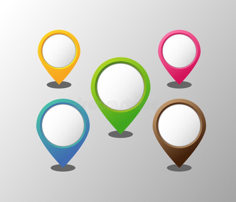 Empty round 3D pointers stock vector. Illustration of light - 26877776