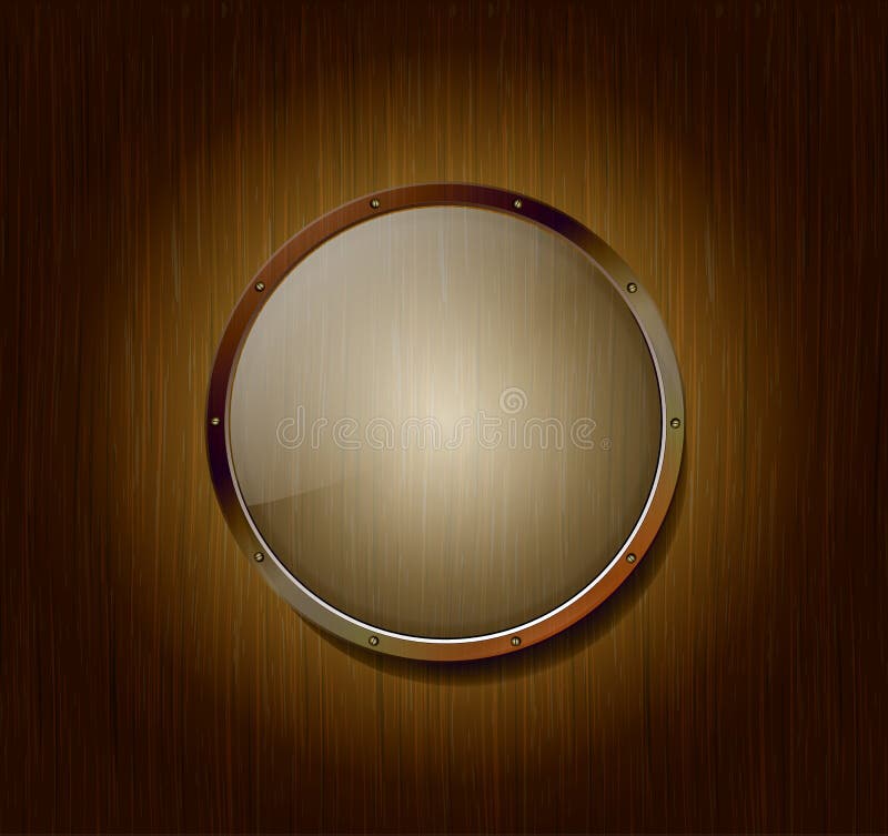 Empty Round Banner of Glass Stock Vector - Illustration of brown ...