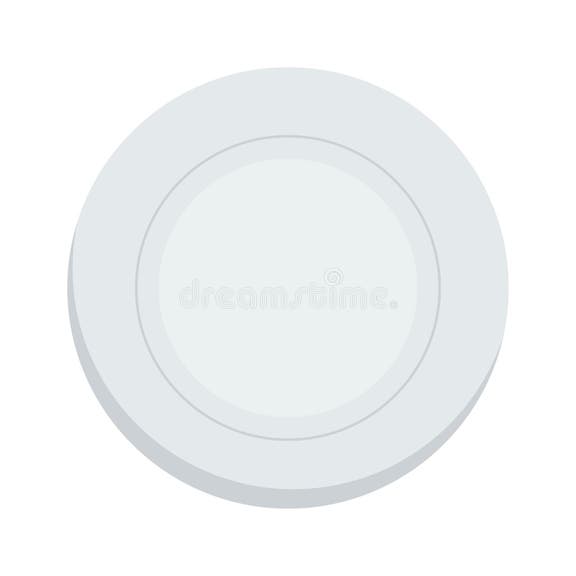 Empty Round Ceramic Plate. Vector Stock Vector - Illustration of circle ...