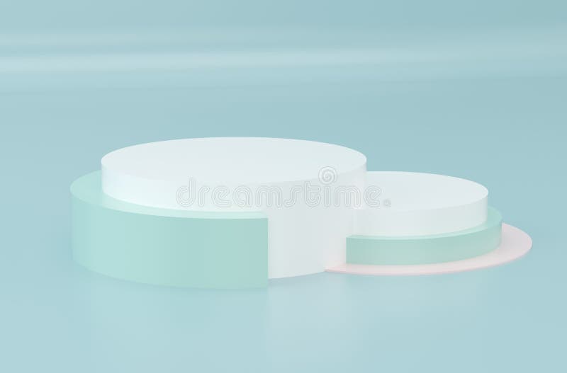 Empty Round Pedestal for Display. Platform for Design. Pastel Color ...
