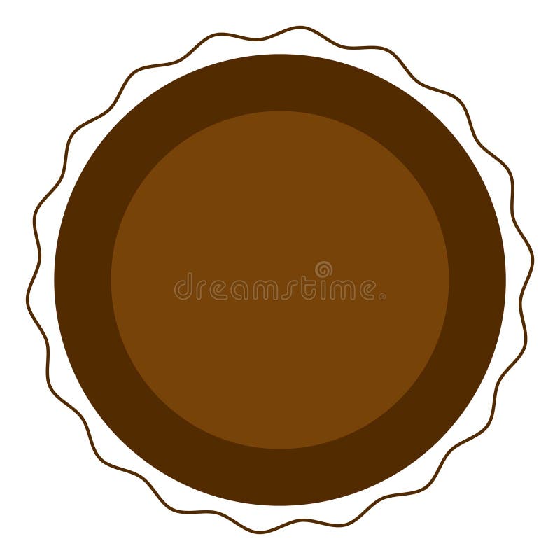 Empty Round Pie Crust Vector Illustration. Baked Pastry Tart Shell ...