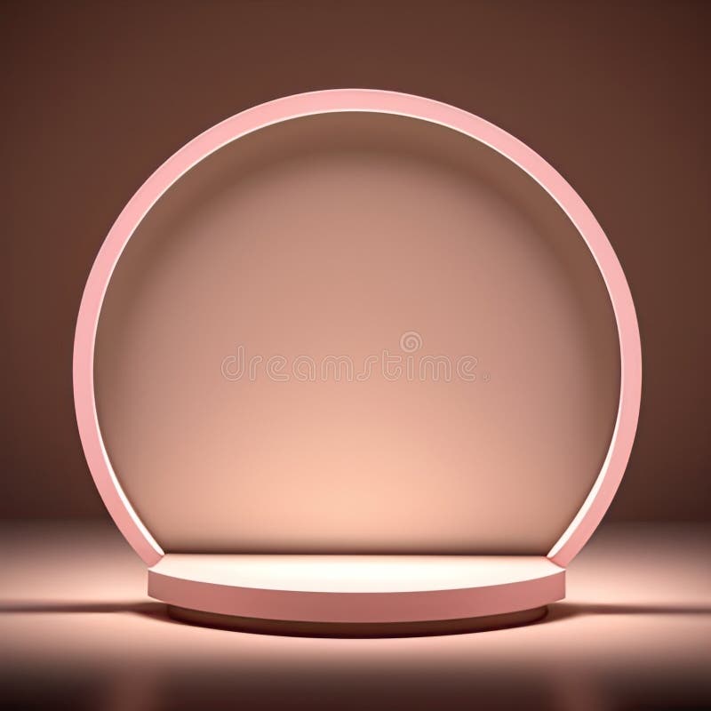 Empty Round Scene Podium Mockup. Award Ceremony Concept Stock ...