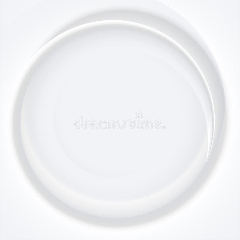 Empty Round Shape with Smooth Shadow for Neumorphic Design Stock Vector ...