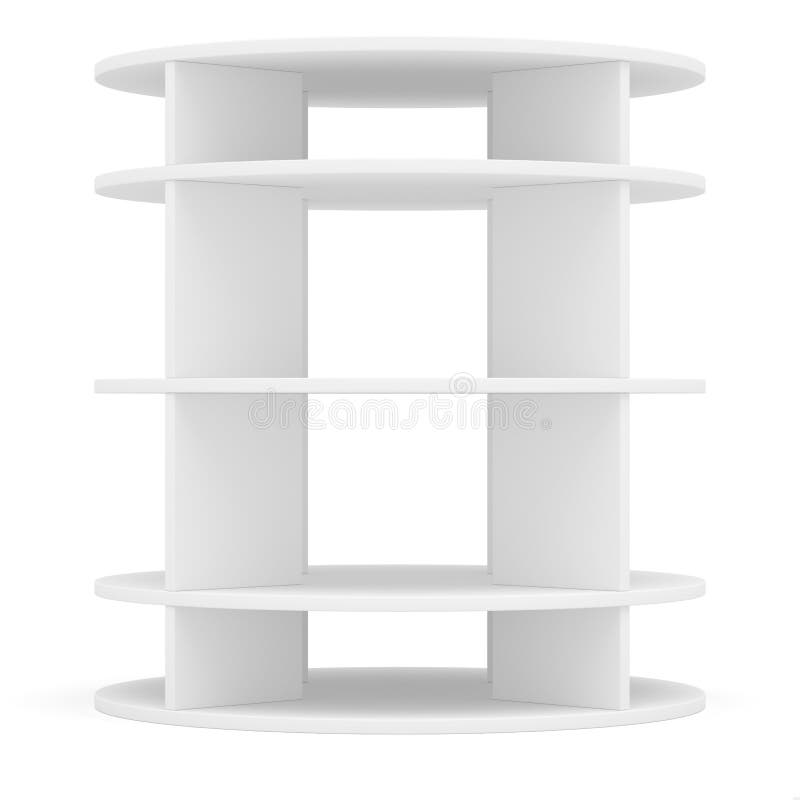 Empty Round Shelf for Exhibition Stock Illustration - Illustration of ...