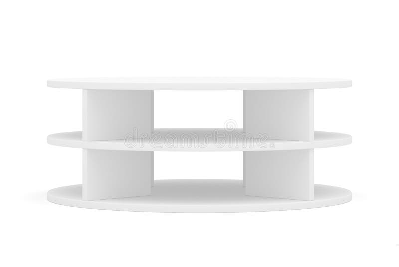 Empty Round Shelf for Exhibition Stock Illustration - Illustration of ...