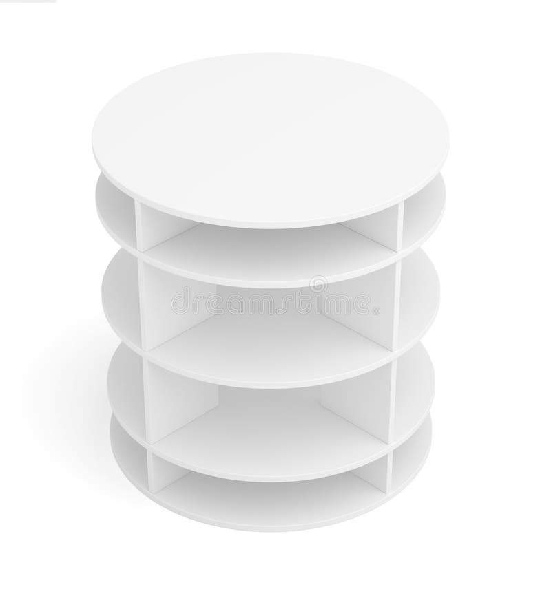 Empty Round Shelf for Exhibition. Top View Stock Illustration ...