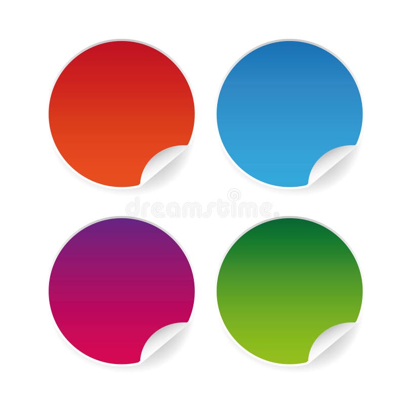 Blank, White Round Promotional Sticker Stock Vector - Illustration of ...