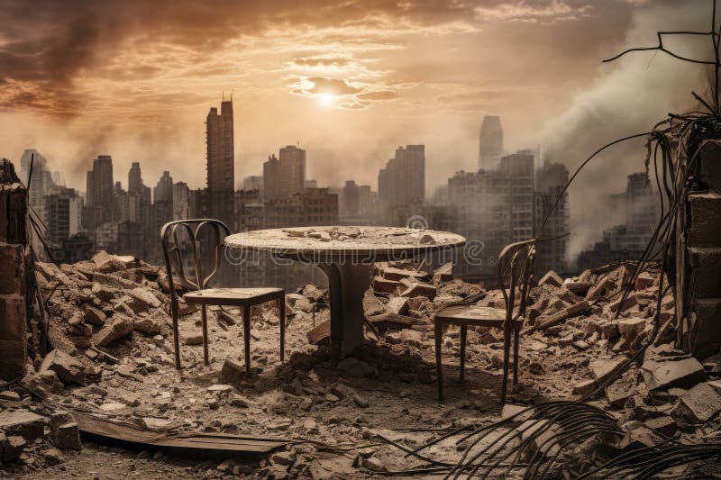 Empty Round Table: Symbol of Apocalypse and Destruction of World S ...